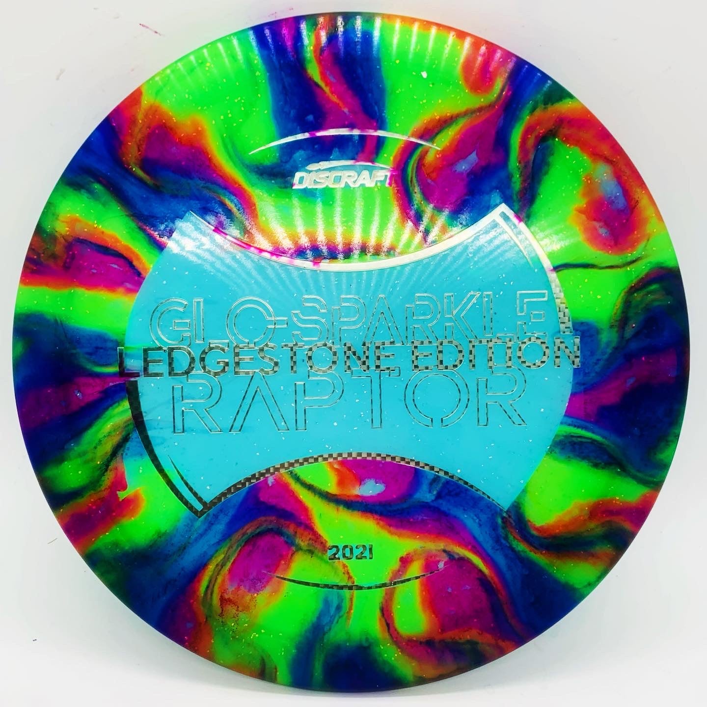 Discraft 2021 Ledgestone Special Edition Glo Sparkle Raptor | Pastry Dyes